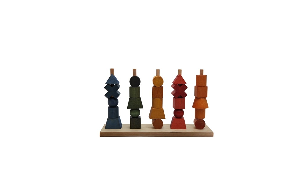 Wooden Story, Stacking Toy Rainbow 幾何疊疊樂 彩虹 – summuse