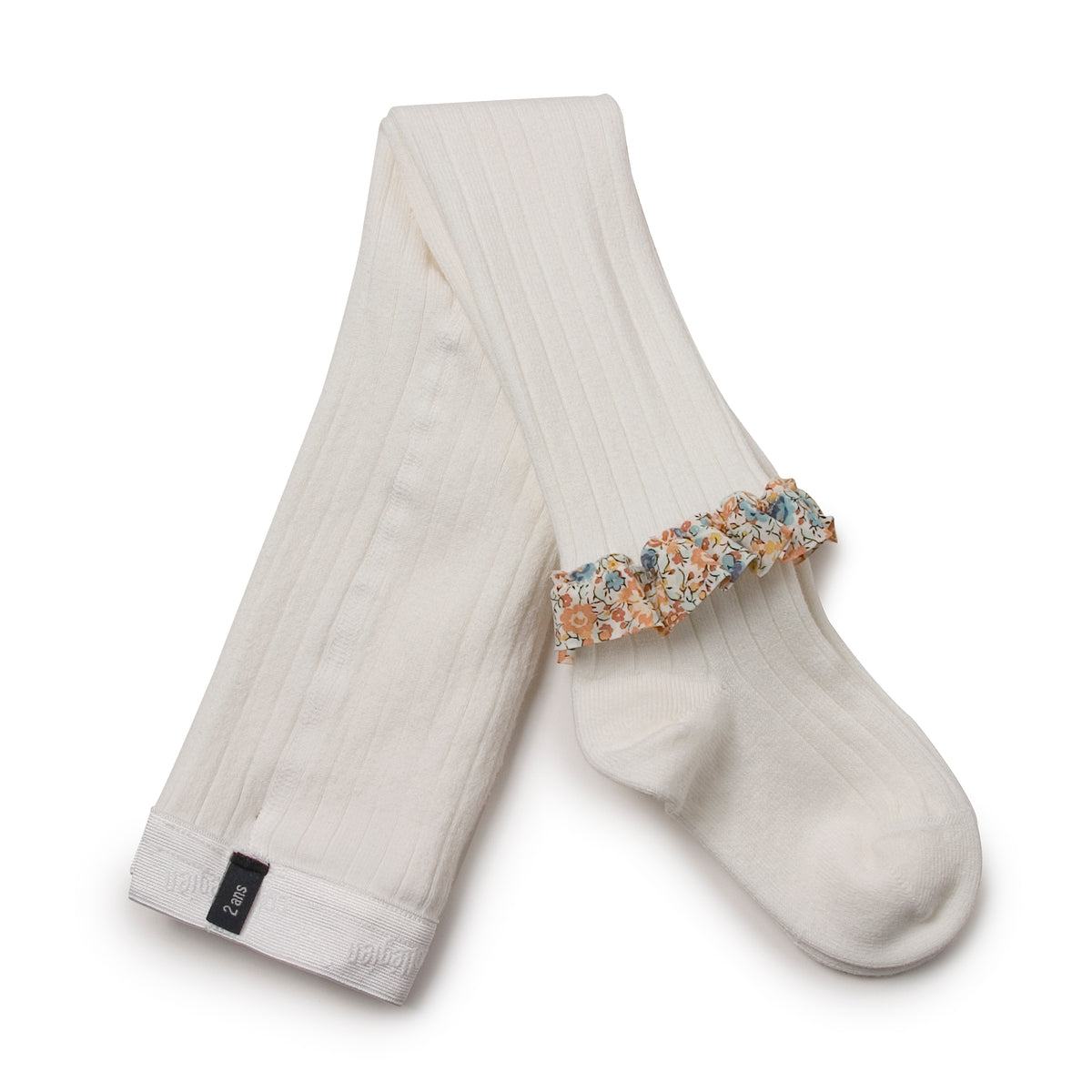 Collégien, Clémence - Blanc Neige 英國Liberty花邊羅紋褲襪 白雪 6m – summuse